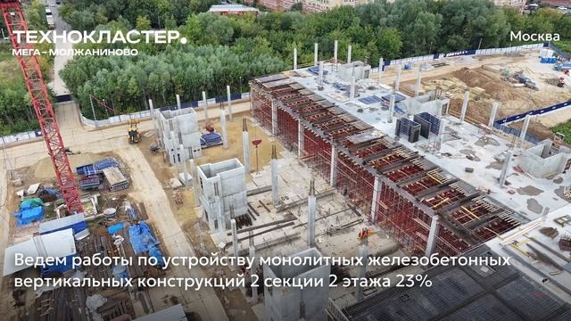 Ход строительства Технокластер «Мега – Молжаниново» от застройщика «Страна Девелопмент», 01.09.2025
