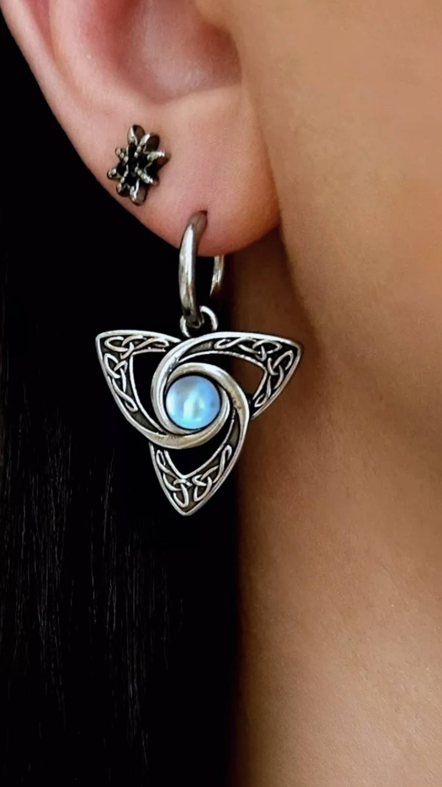 Серьги-кольца с подвеской "Кельтские Узлы" от StarfallShop