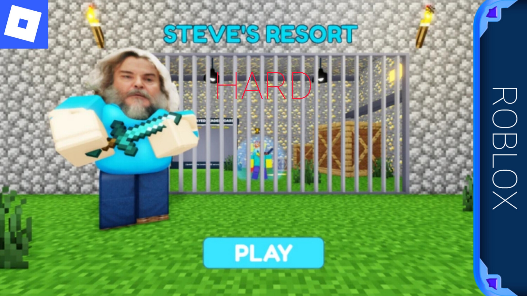 Gameplay of ТЮРЬМА СТИВА! (Обби) (сложность : трудно)