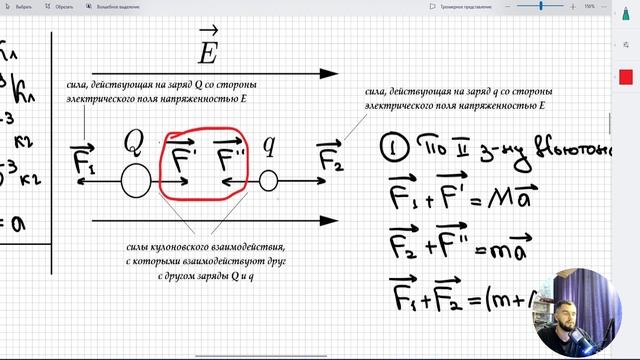 #2 Электрическое поле. 2 заряда в электрическом поле.