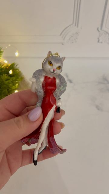 #Shorts Новогодняя игрушка-изящная кошечка //