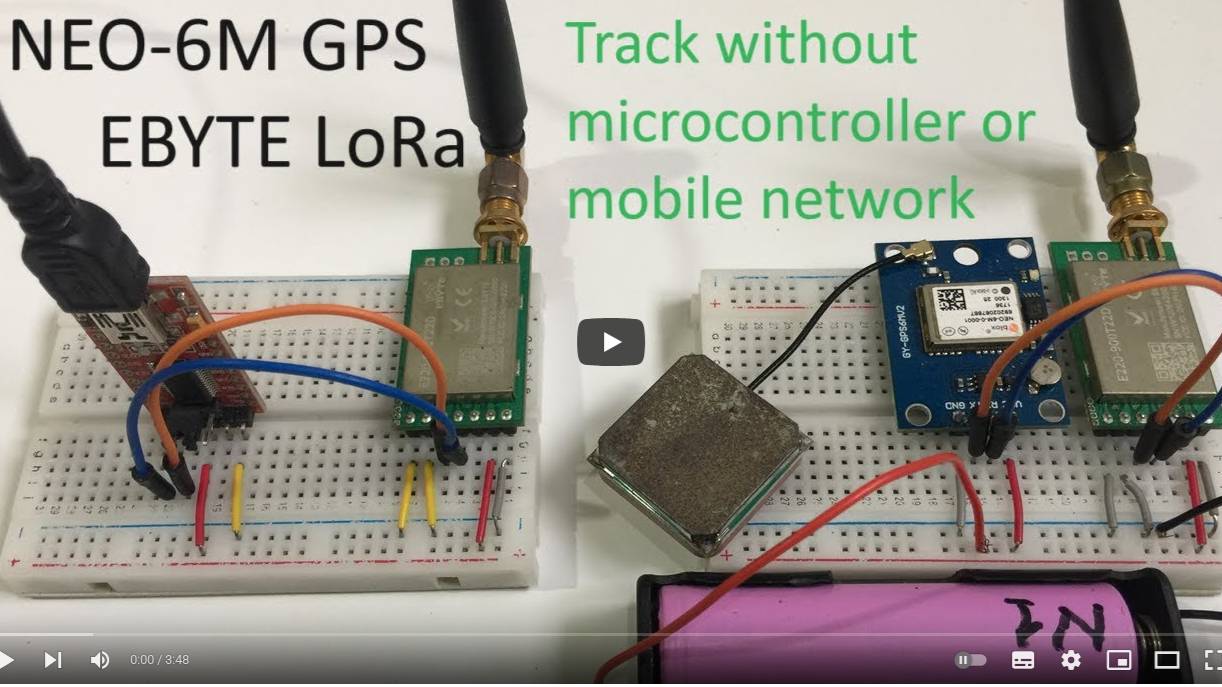 121. NEO-6M GPS and LoRa live location map