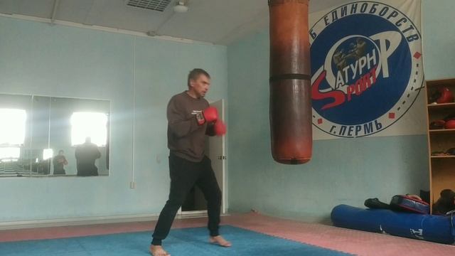 Бокс."Печень после двойки" на мешке