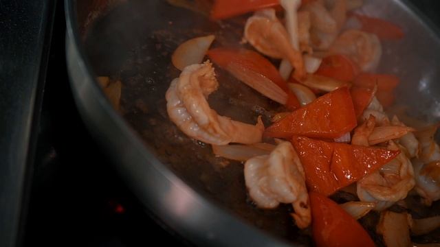 Ужин |Горячая сковородка с морепродуктами