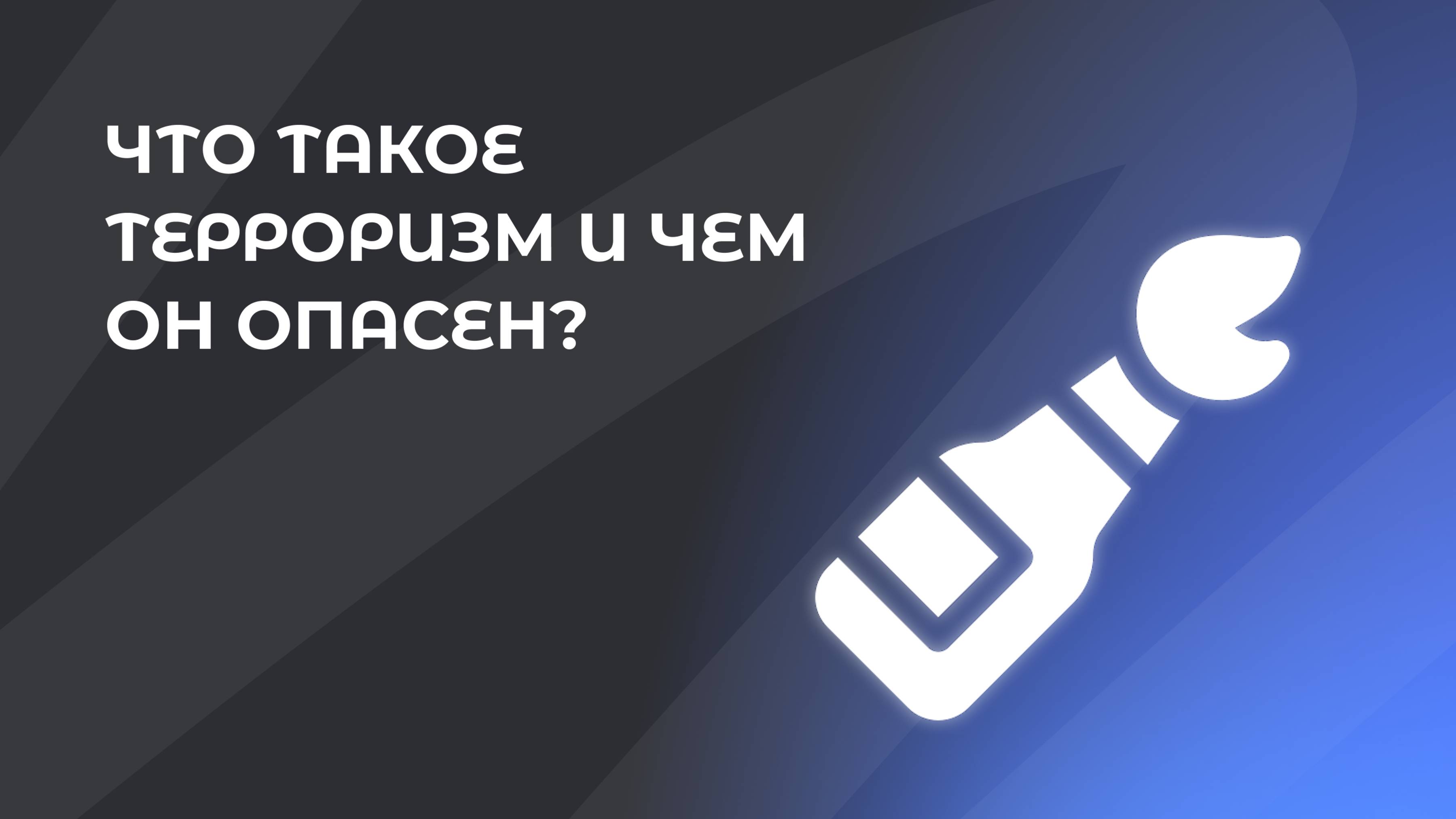 1. Что такое терроризм и чем он опасен?