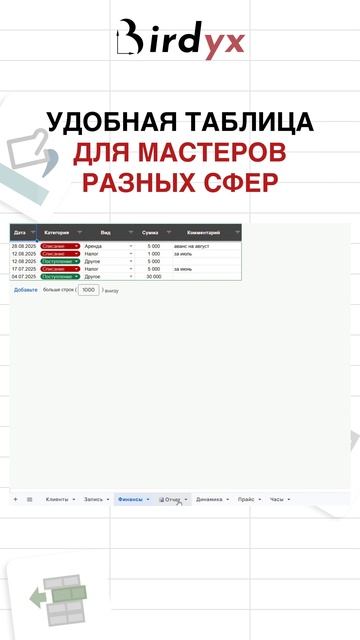 Удобный учёт клиентов по времени для мастеров разных направлений #учетклиентов #shorts #учетзаписей