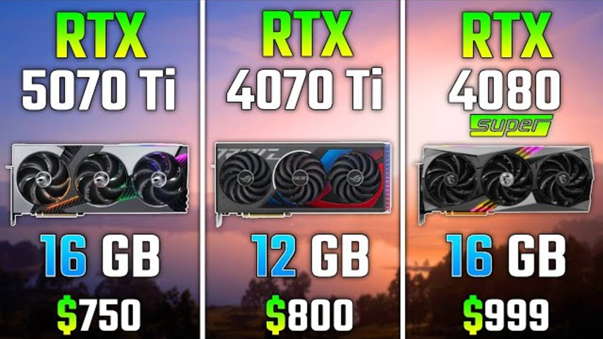 RTX 5070 Ti vs RTX 4070 Ti vs RTX 4080 SUPER | Test in 7 Games
