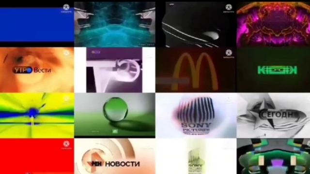 Сборник заставок с эффектами на одном экране