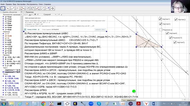 Решение 14 страницы открытого банка заданий ЕГЭ Математика Профиль (с официального сайта ФИПИ)