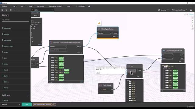 1.5 -Dynamo String Conversion – Parameter to Text with Name Node