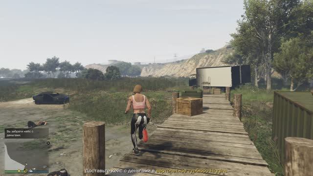 GTA 5 Online. Вертолетное турбо Higgins. Забрать кейс с деньгами. 4K UHD