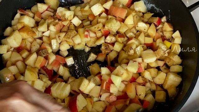 Карамельные яблоки для песочного пирога