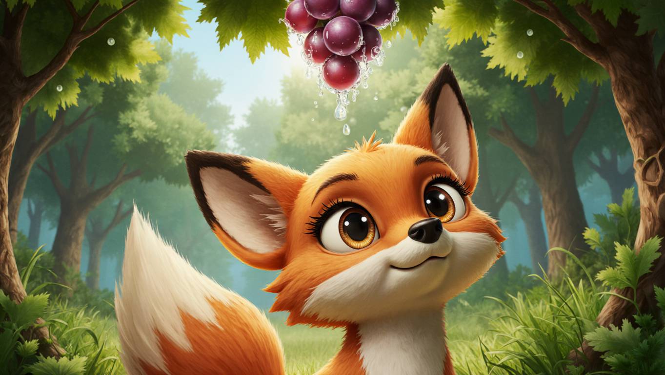 Лиса и виноград. Басня Крылова.