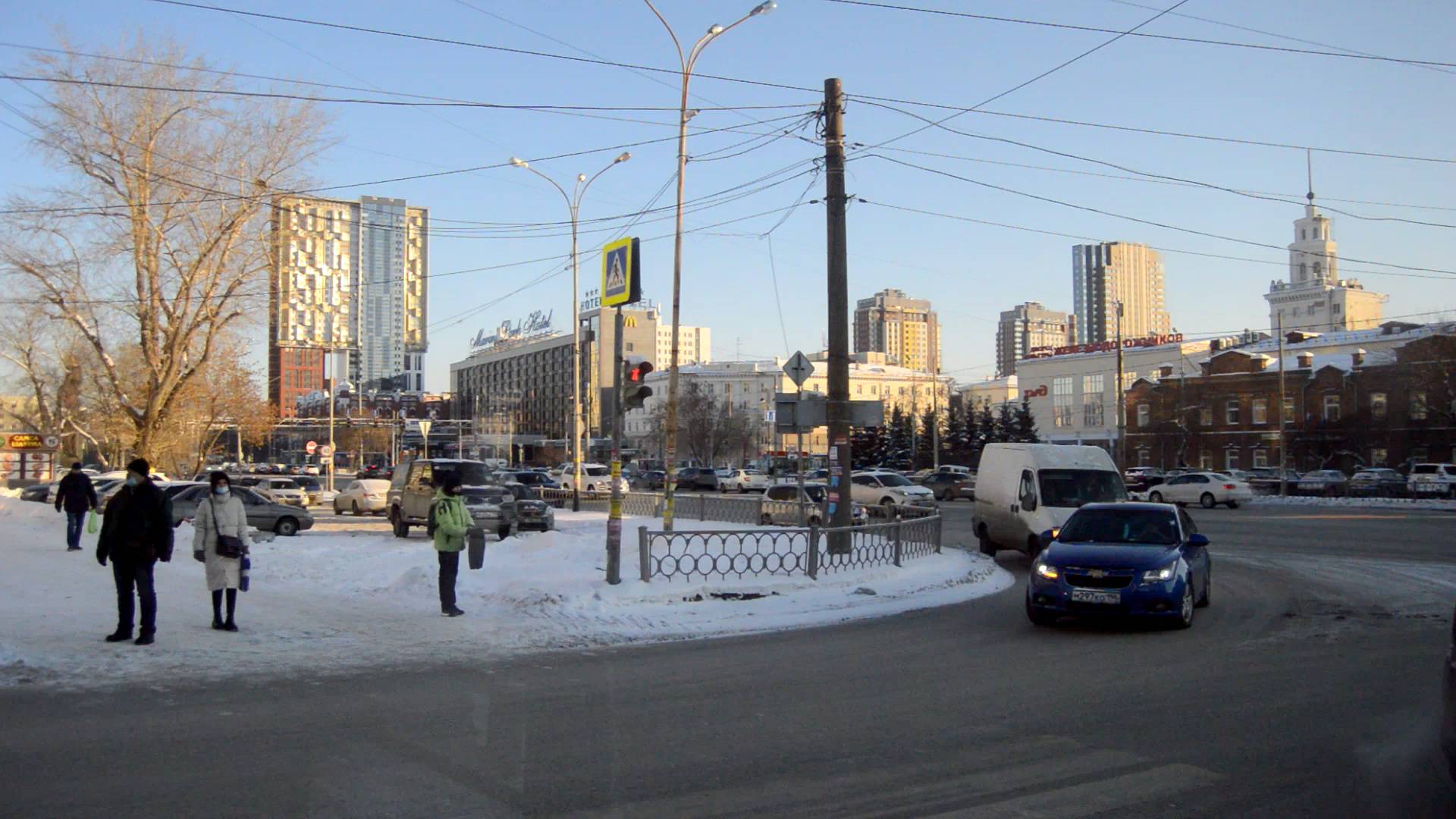 Поездка на автобусе 57а по Еатеринбургу - Вокзальная-Управление дороги