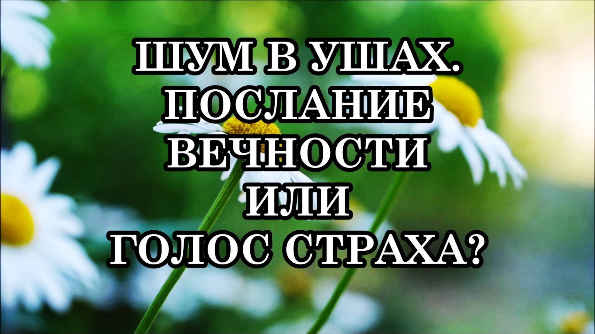 ЧТО СКРЫВАЕТ ШУМ В УШАХ? ШУМ В УШАХ - ЭТО НЕ ПРОСТО ШУМ… ЭТО ЗОВ… ЭТО ПОСЛАНИЕ ВЕЧНОСТИ!