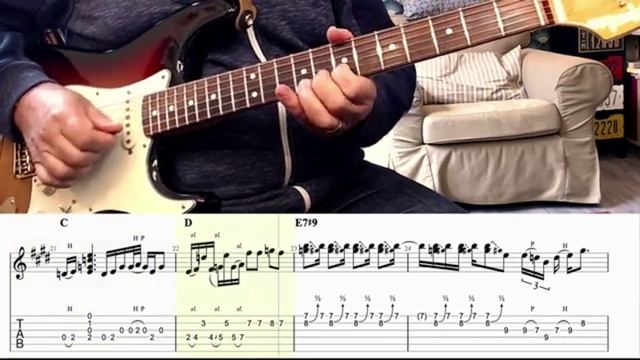Licks Jimi Hendrix Style (guitar cover,tab,backing track)