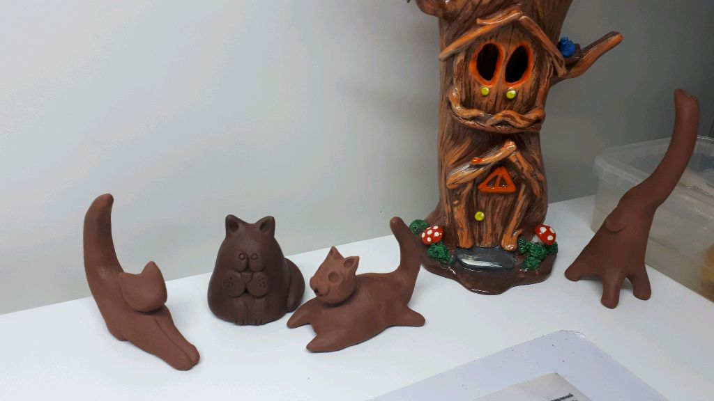 ОНЛАЙН. Леплю КОШЕК из ГЛИНЫ