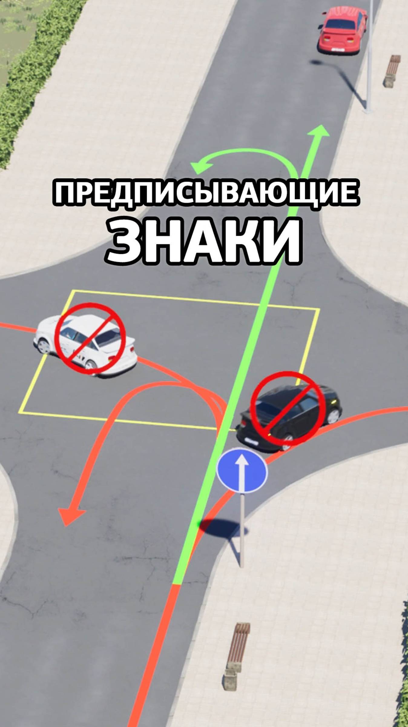Движение прямо. Предписывающий знак