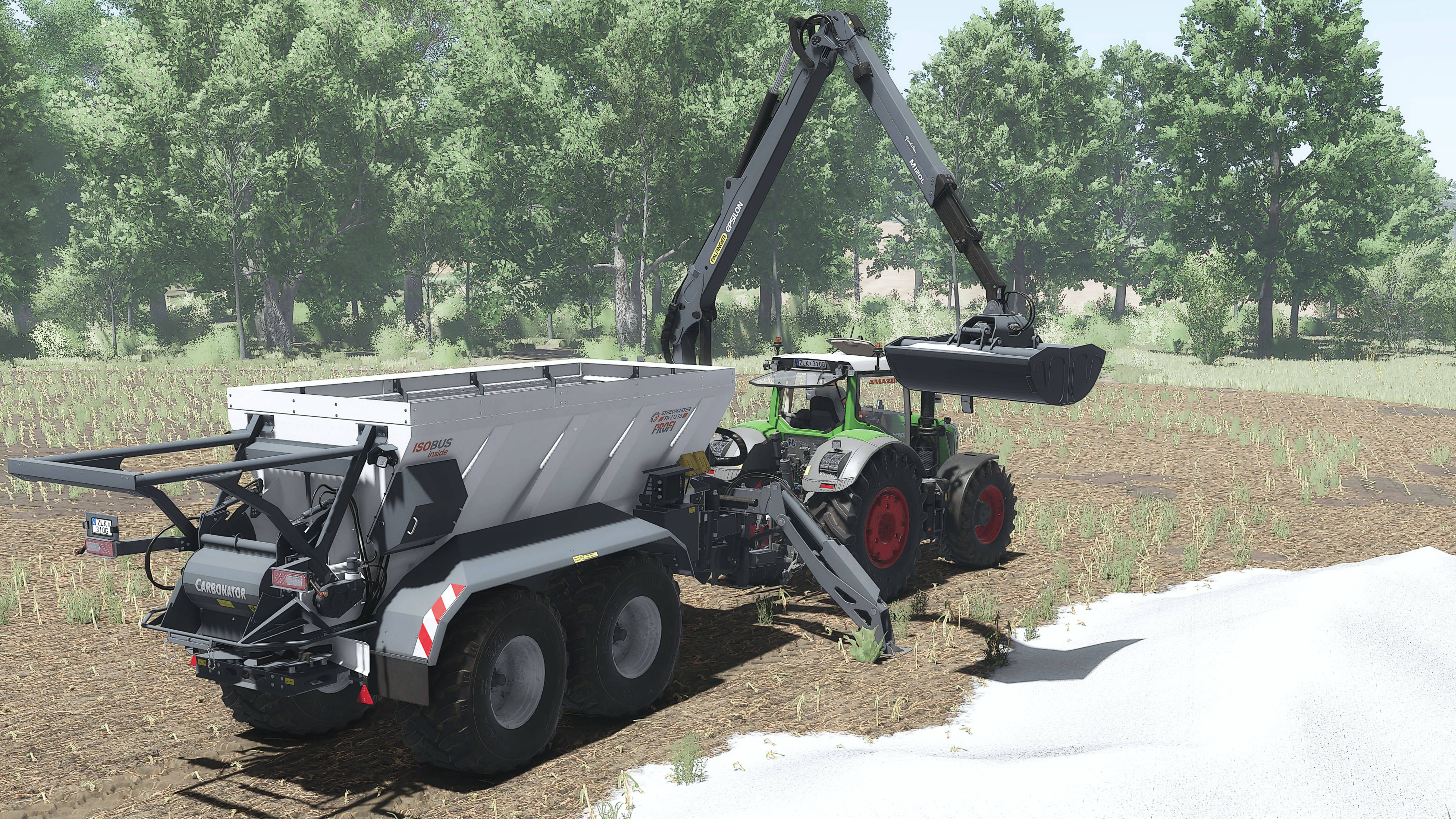 FENDT 939 + STREUMASTER FW 212 TD PROFI Внесение удобрения FS25