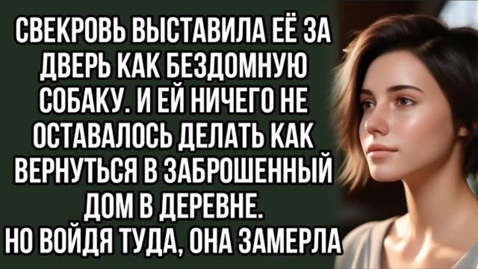 Свекровь выставила её за дверь как бездомную собаку. . Жизненный рассказ
