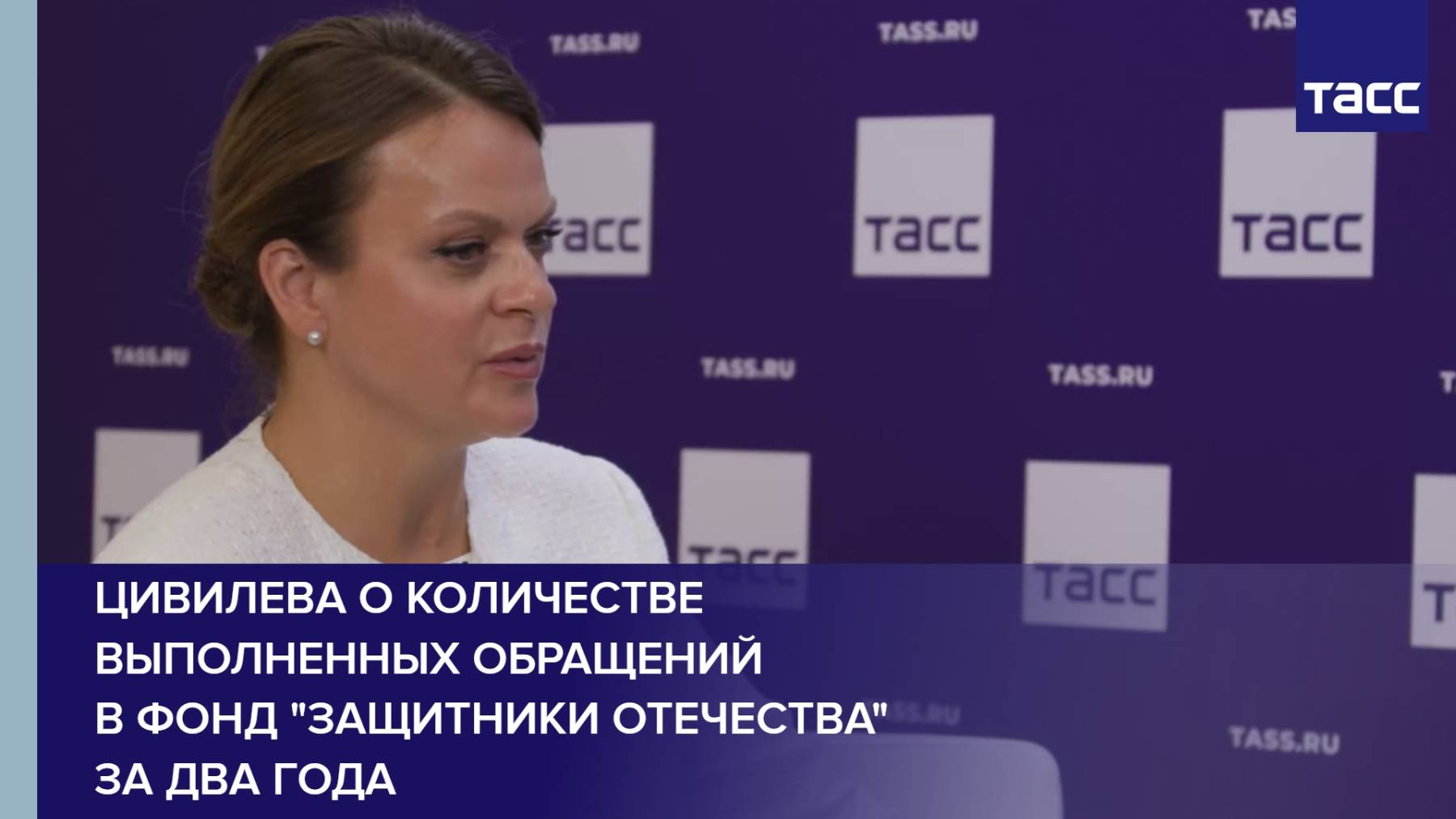 Цивилева о количестве выполненных обращений в фонд "Защитники Отечества" за два года