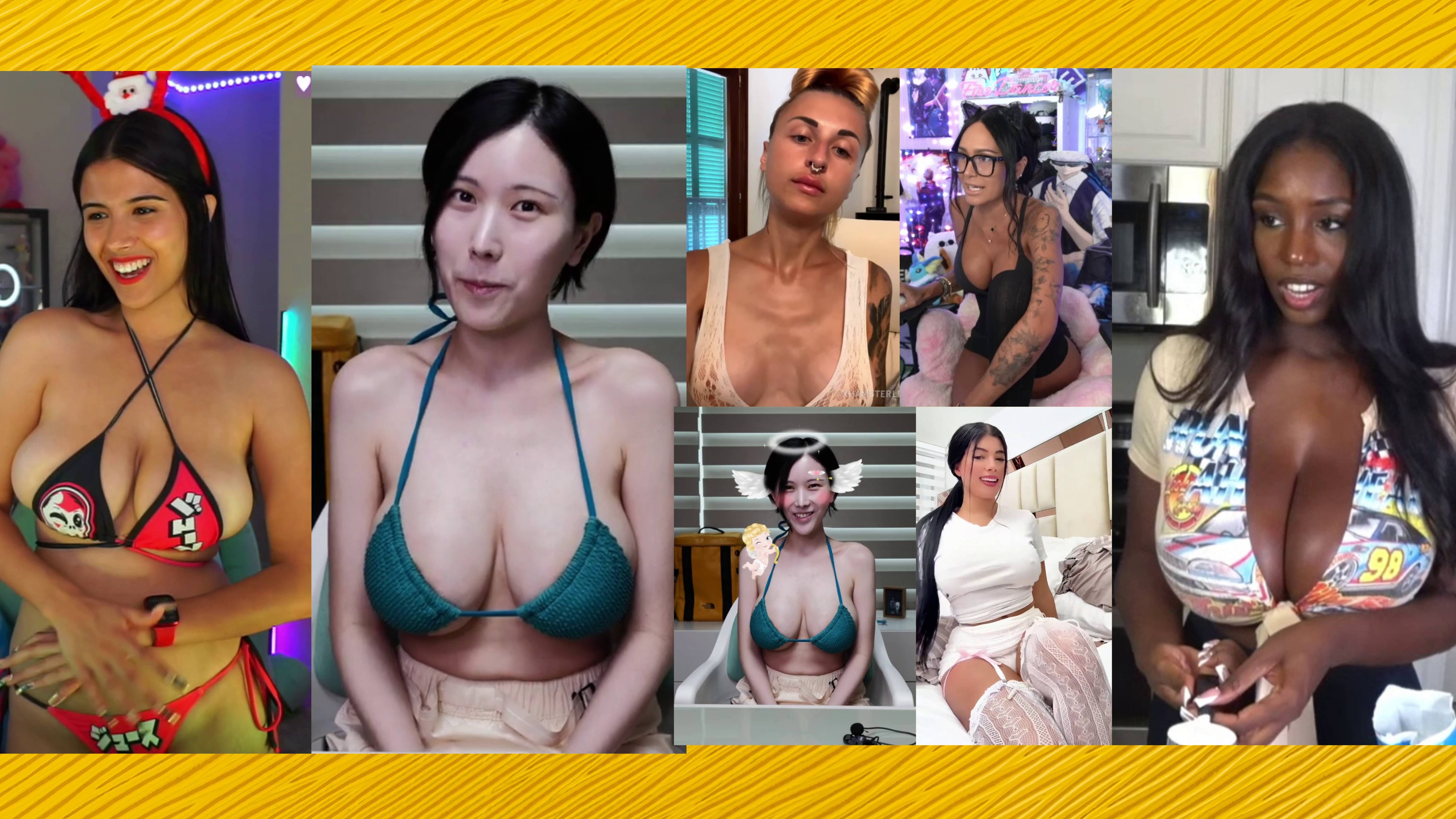 Huge Boobs / No Bra / Hard Nipples 67 - Big bank tiktok challenge ❤️ClipchampGirls 2025