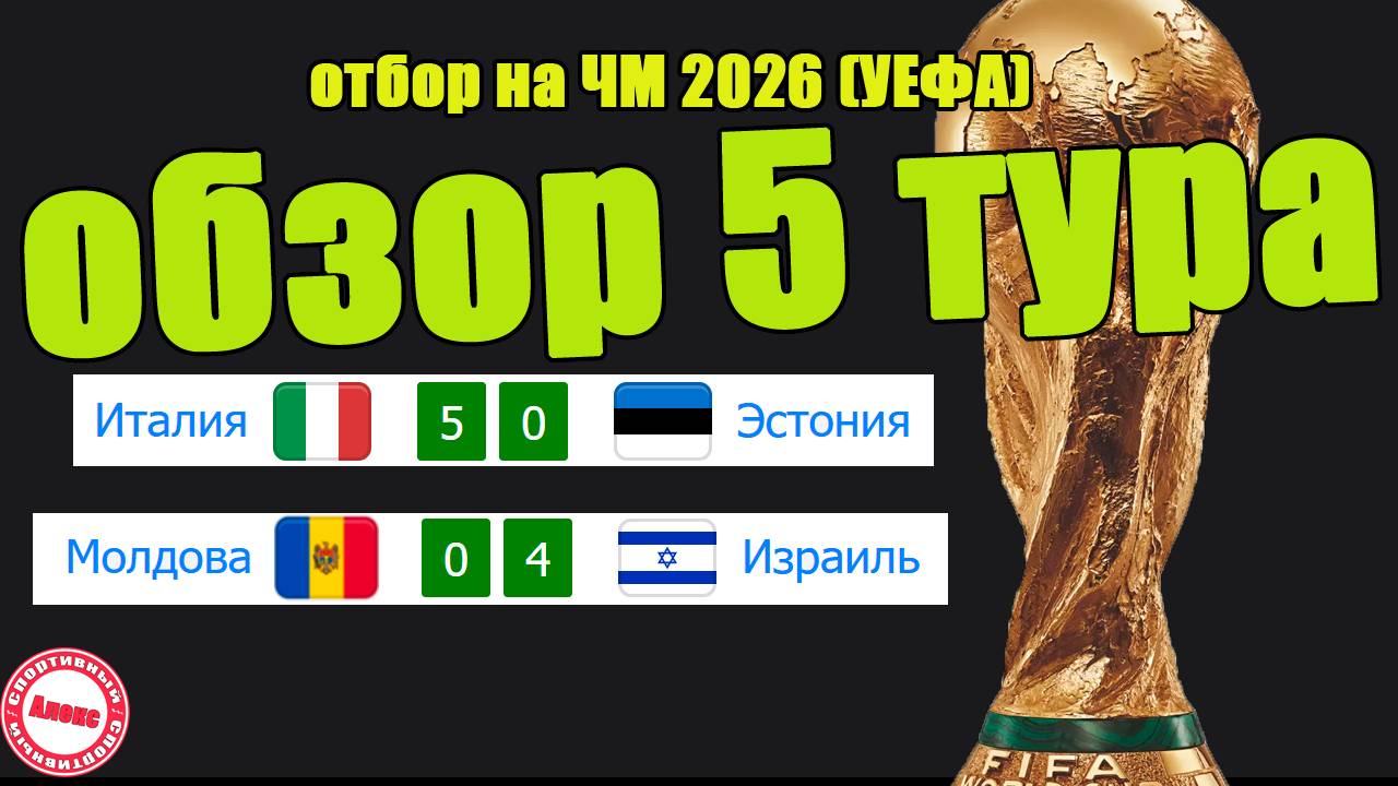 ЧМ 2026 (УЕФА). Обзор 5-го тура: результаты, расписание, таблицы.