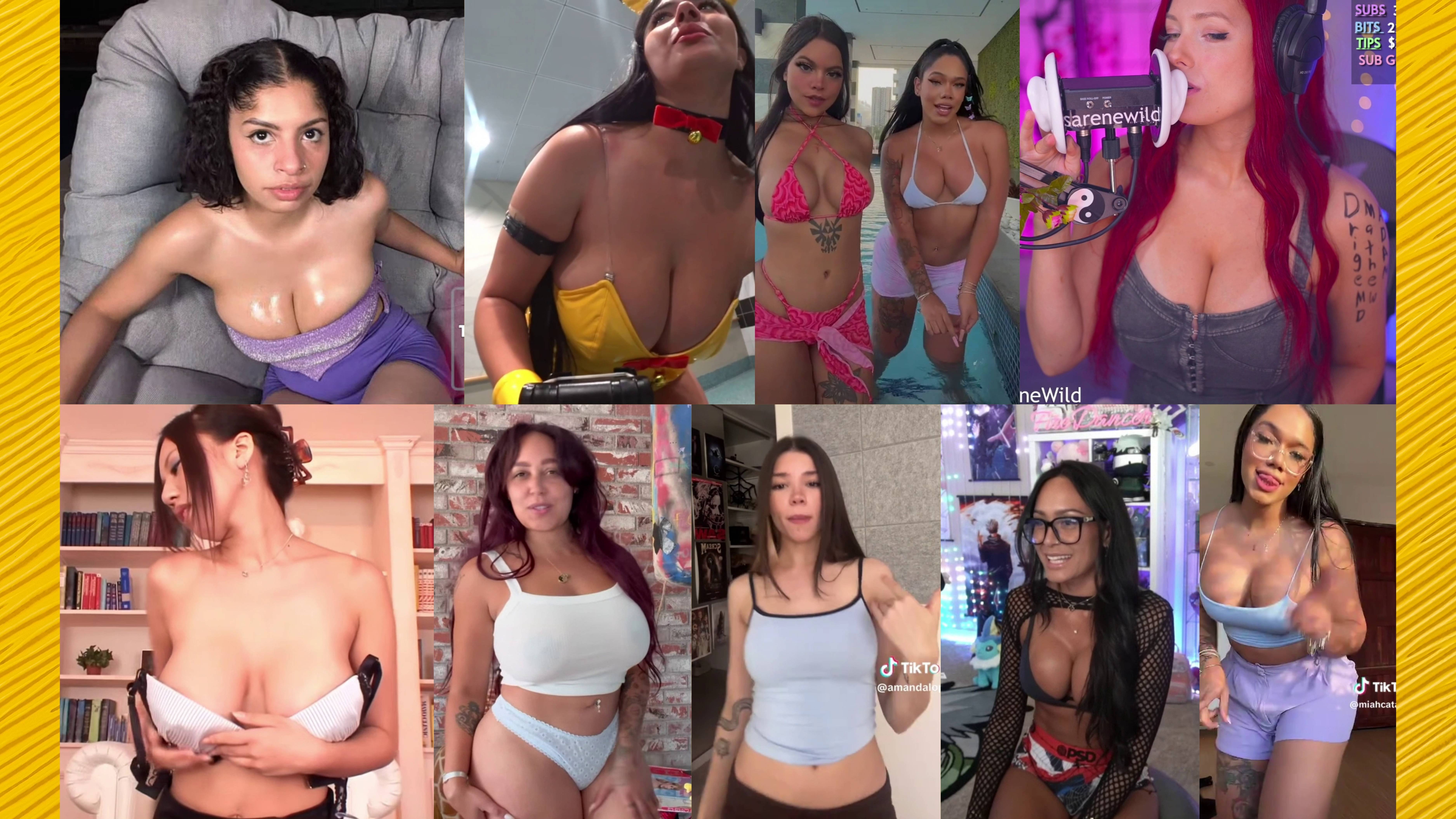 Huge Boobs / No Bra / Hard Nipples 68 - Big bank tiktok challenge ❤️ClipchampGirls 2025