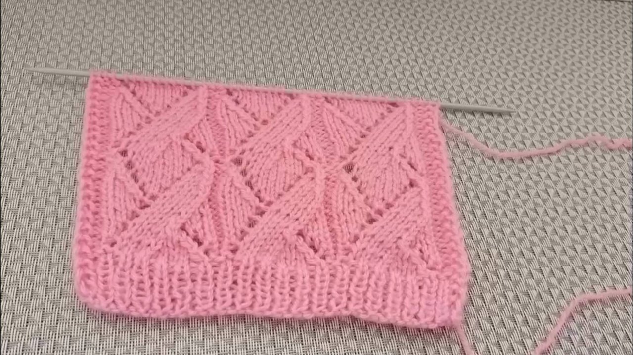 Ажурный узор спицами. Схема.