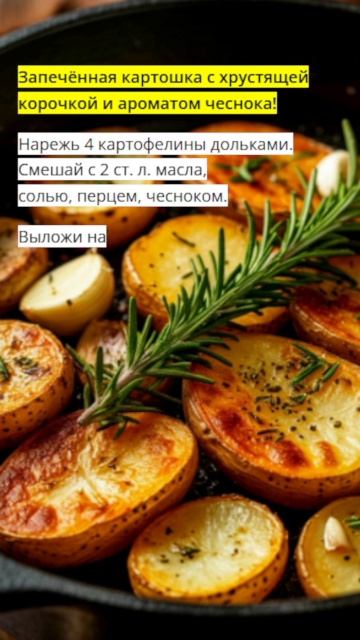 Запечённая картошка с хрустящей корочкой - быстро и вкусно