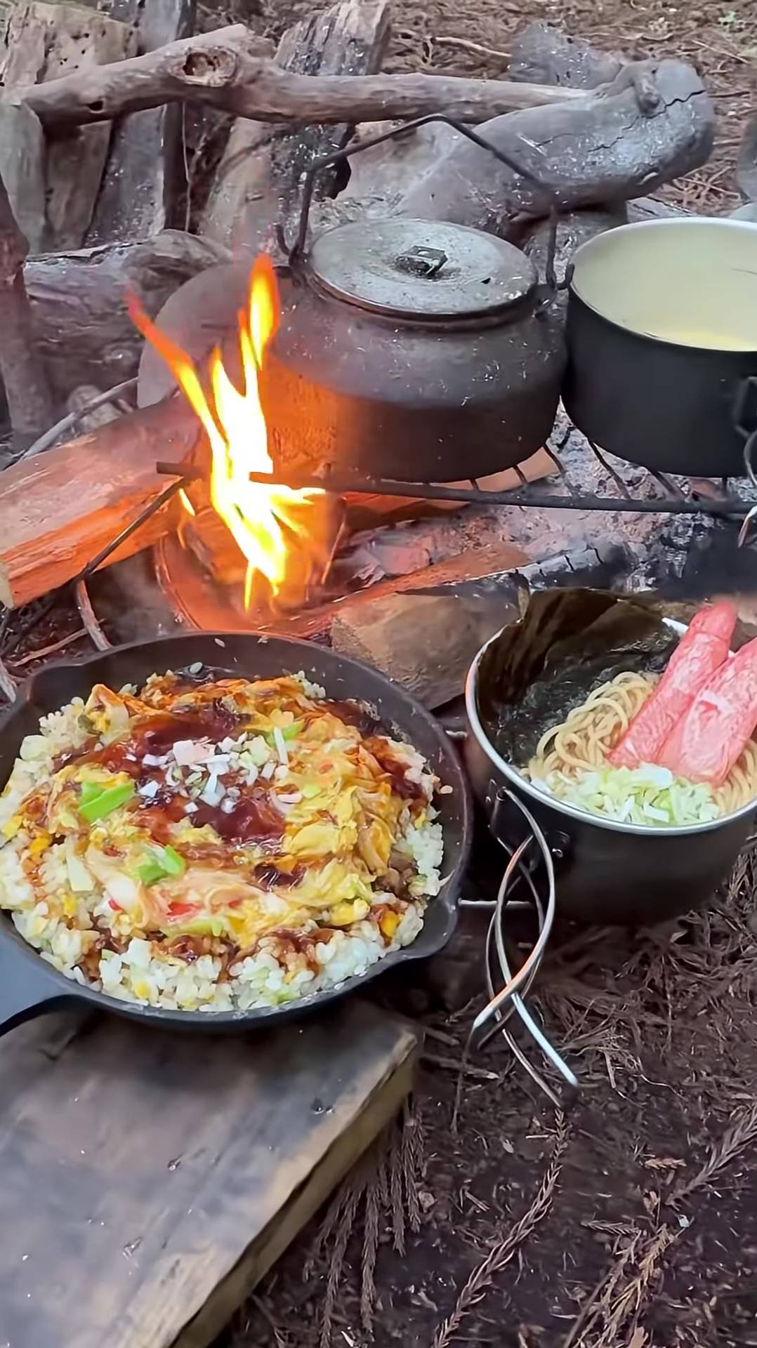 Рамен с крабами, Жареный рис с крабами