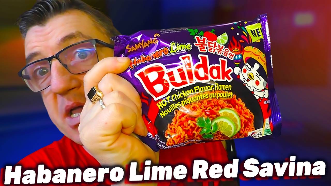 Рамен Samyang Buldak Habanero Lime с домашним Хабонеро Ред Савина