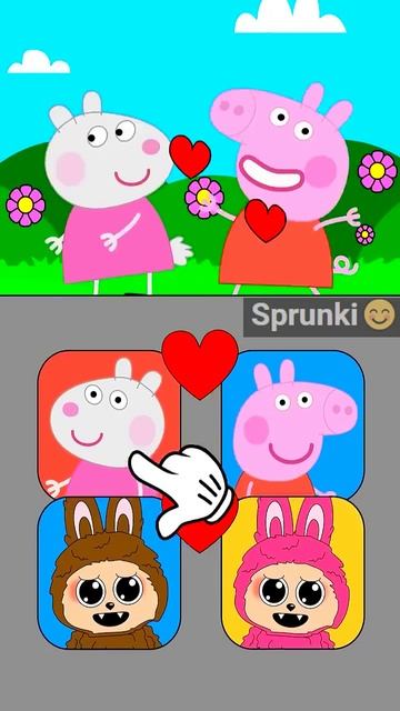 _ танцевальный челлендж Peppa vs Labubu Sprunki..