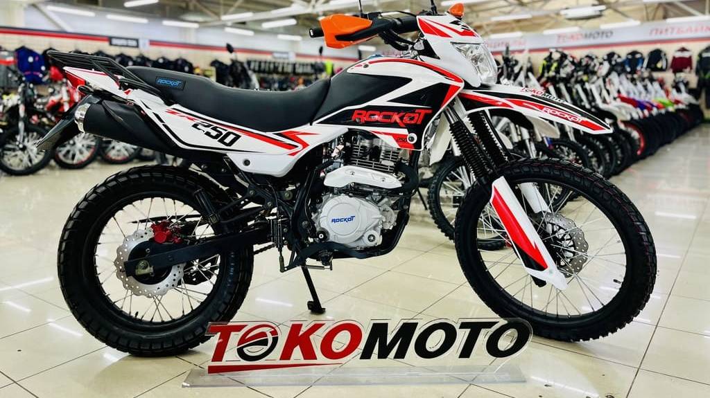 Мотоцикл эндуро ROCKOT ZR250 (белый-красный, 2118, ЭПТС) НОВЫЙ