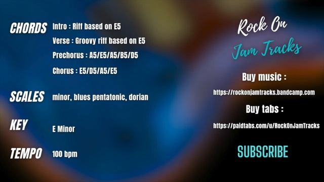 Tight Crispy Rock Backing Track For Guitar In E Minor