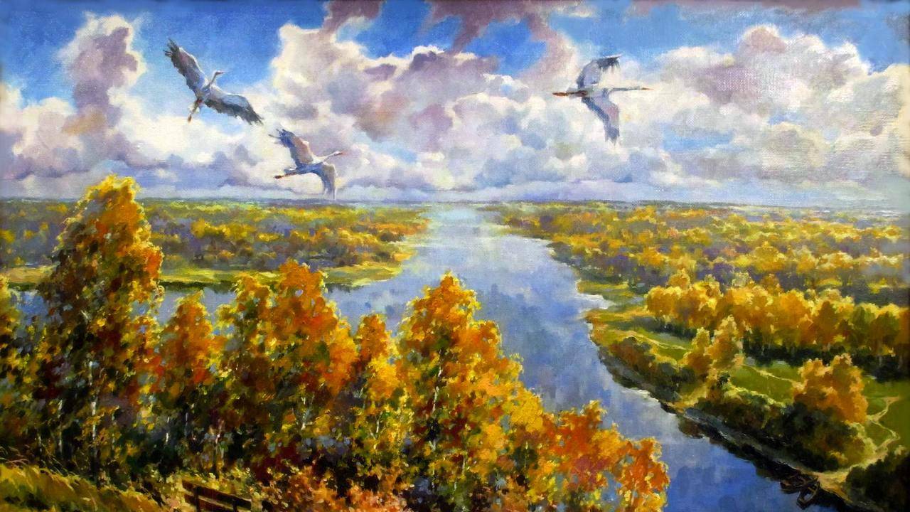 Осенние пейзажи и натюрморты художника Сергея Бессонова.