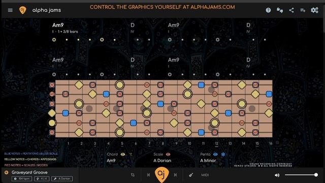 Spiritual Southern Rock Groove - Guitar Jam Track in A Minor