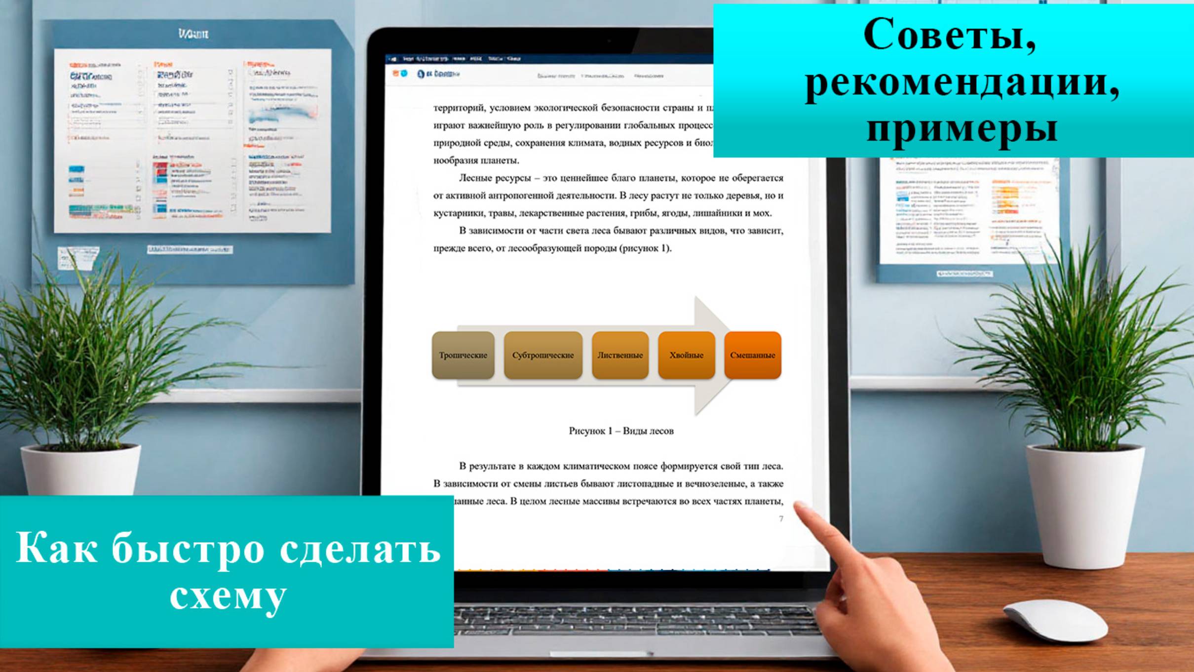 Красивая схема за 3 МИНУТЫ - создание схем в WORD с использованием SmartArt