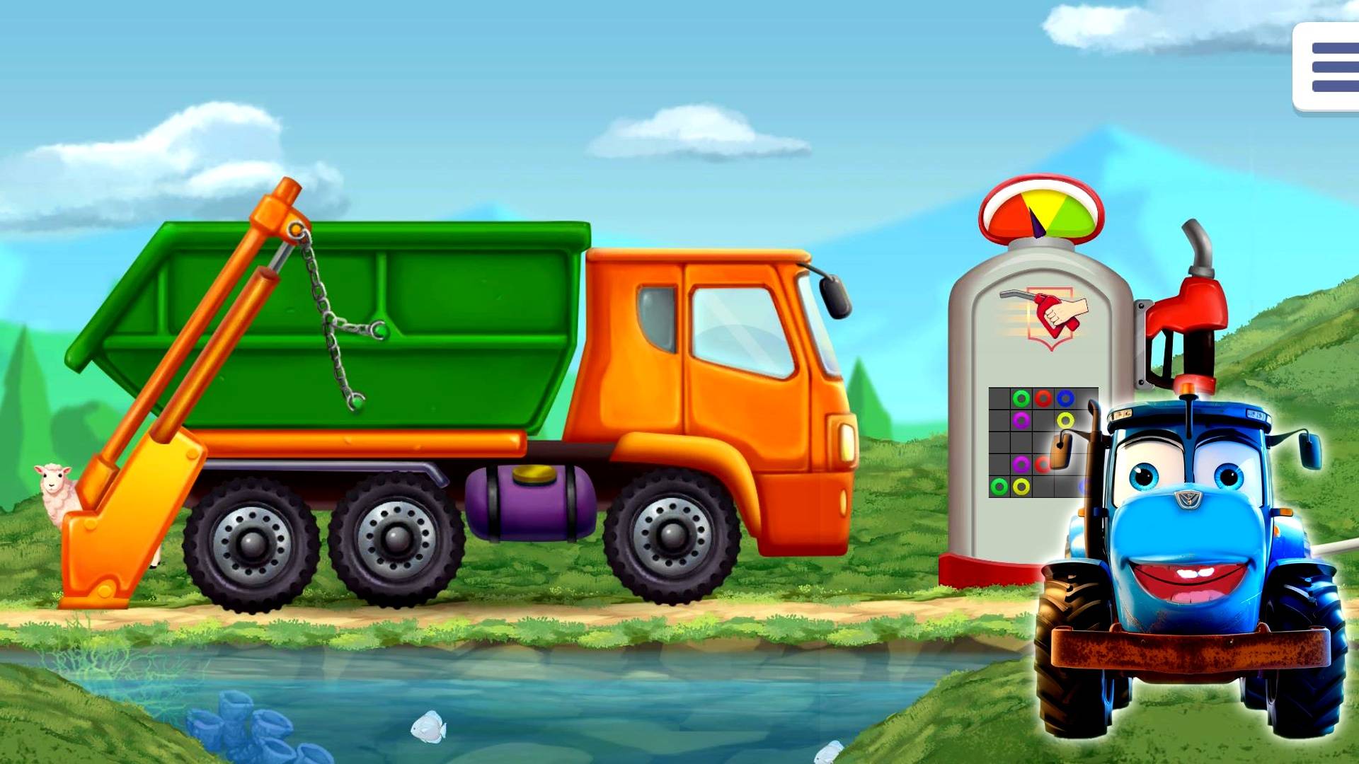 ТРАКТОР ИГРАЕТ В ИГРУ ПРО МАШИНКИ ВИДЕО ПРО МАШИНКИ ДЛЯ ДЕТЕЙ