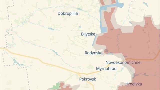 Продвижение ВС РФ под Покровском на карте.