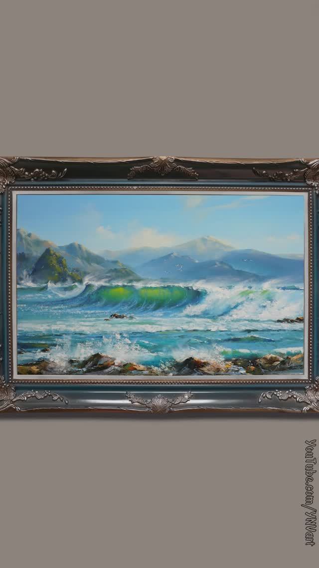 ВЕЛИЧИЕ ОКЕАНА картина #art #painting #drawing #shorts