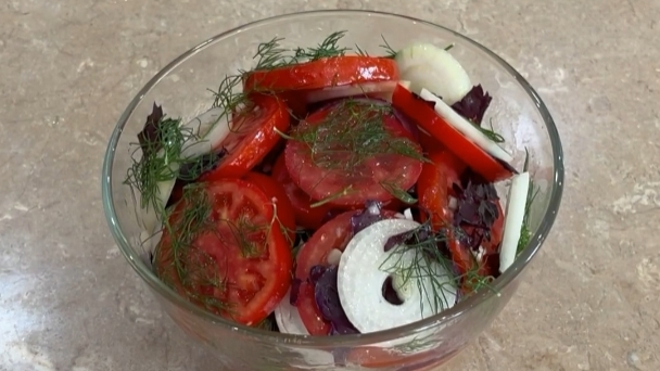 Закуска из помидоров и лука.  Весь Секрет в Маринаде!!!-🍅🧅
