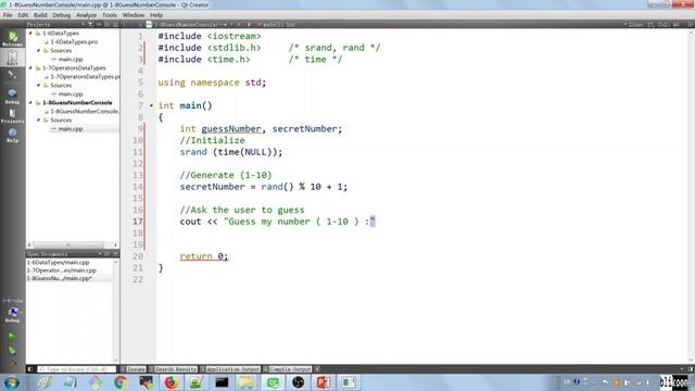 2.5. Демонстрационная игровая программа на C++ "Угадай мой номер"