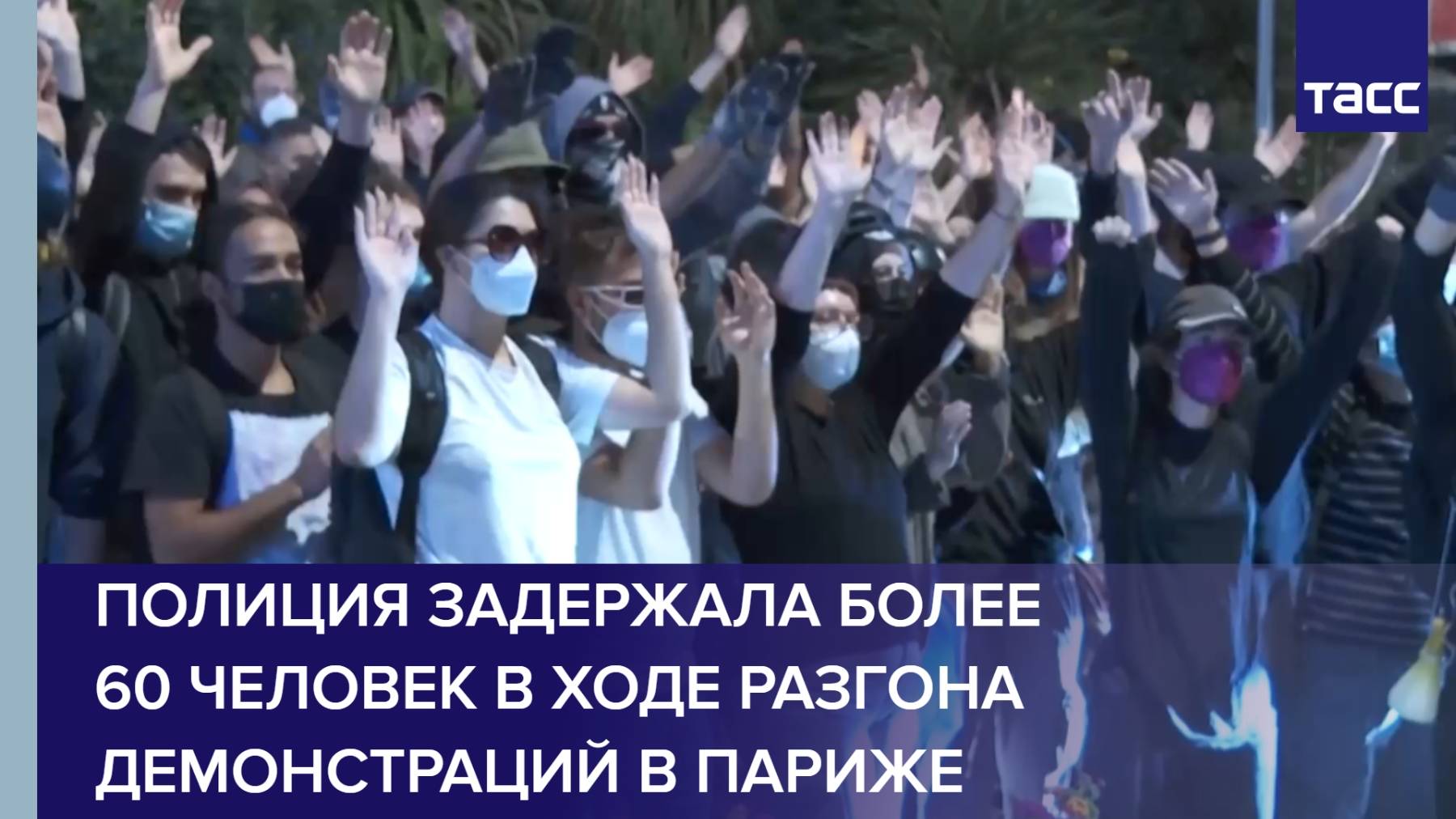 Полиция задержала более 60 человек в ходе разгона демонстраций в Париже