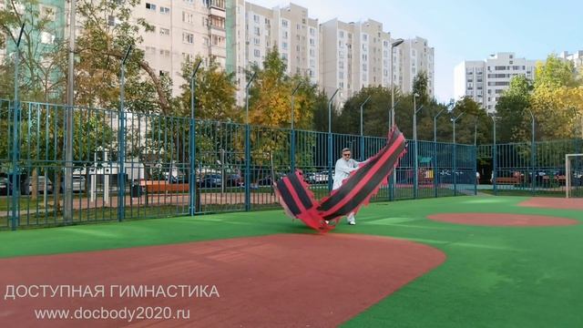 Разминка с 8-ми метровой лентой Дракона на верёвке (5)