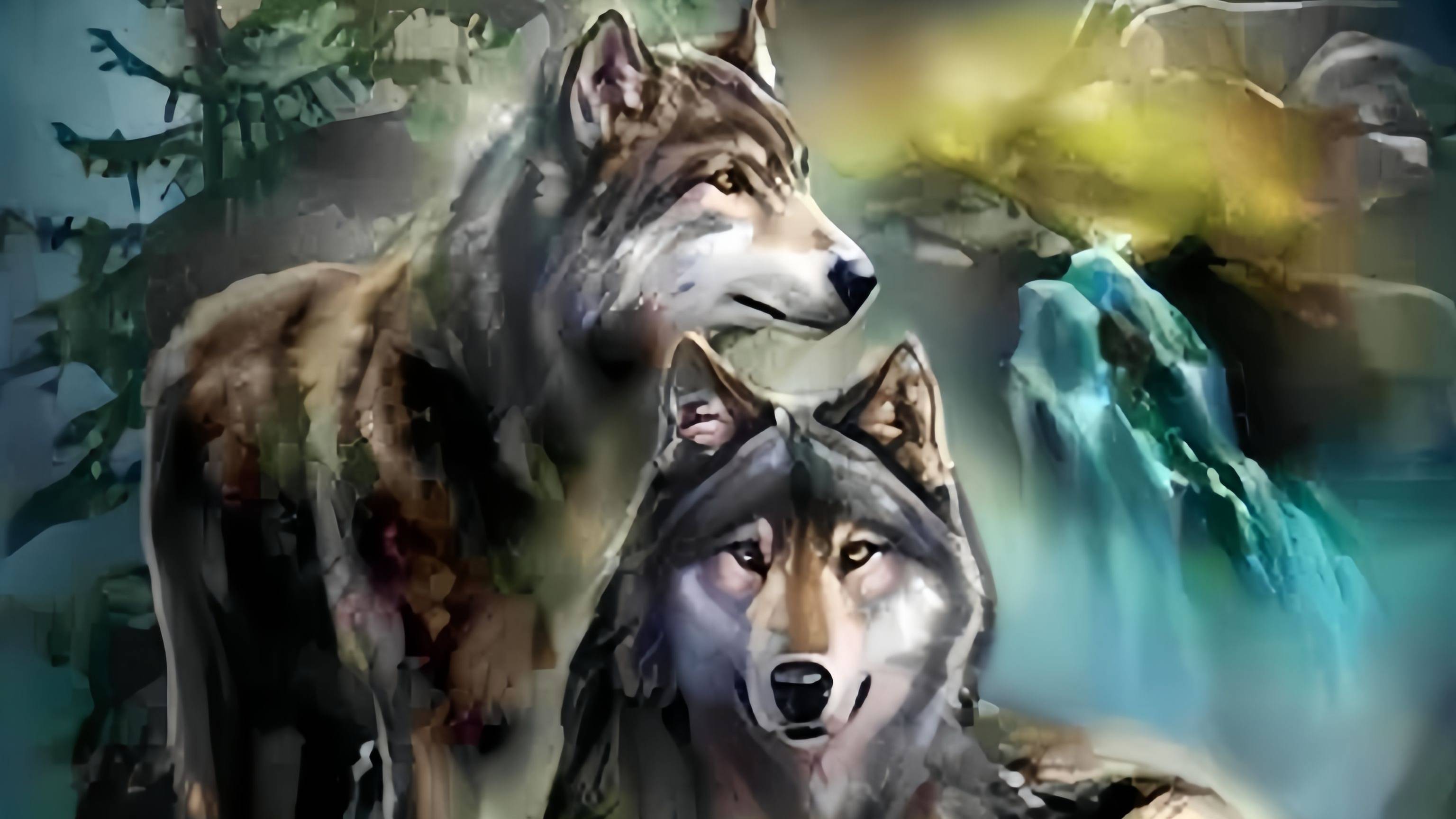 Алмазная мозаика от Art on Canvas Лунная ночь Волки 5