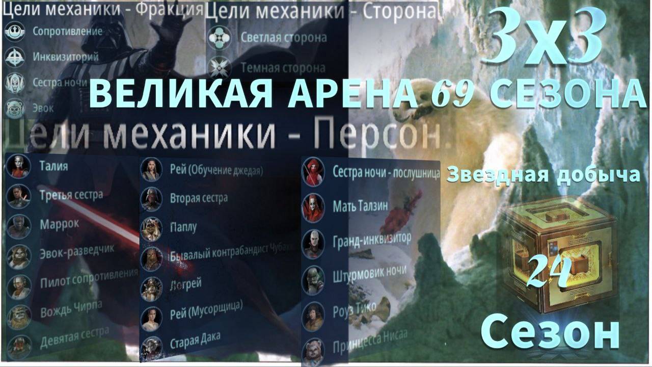 SWGOH: ВА 3х3 |Я vs cuillyer| 2 круг 1 раунд 69 сезон
