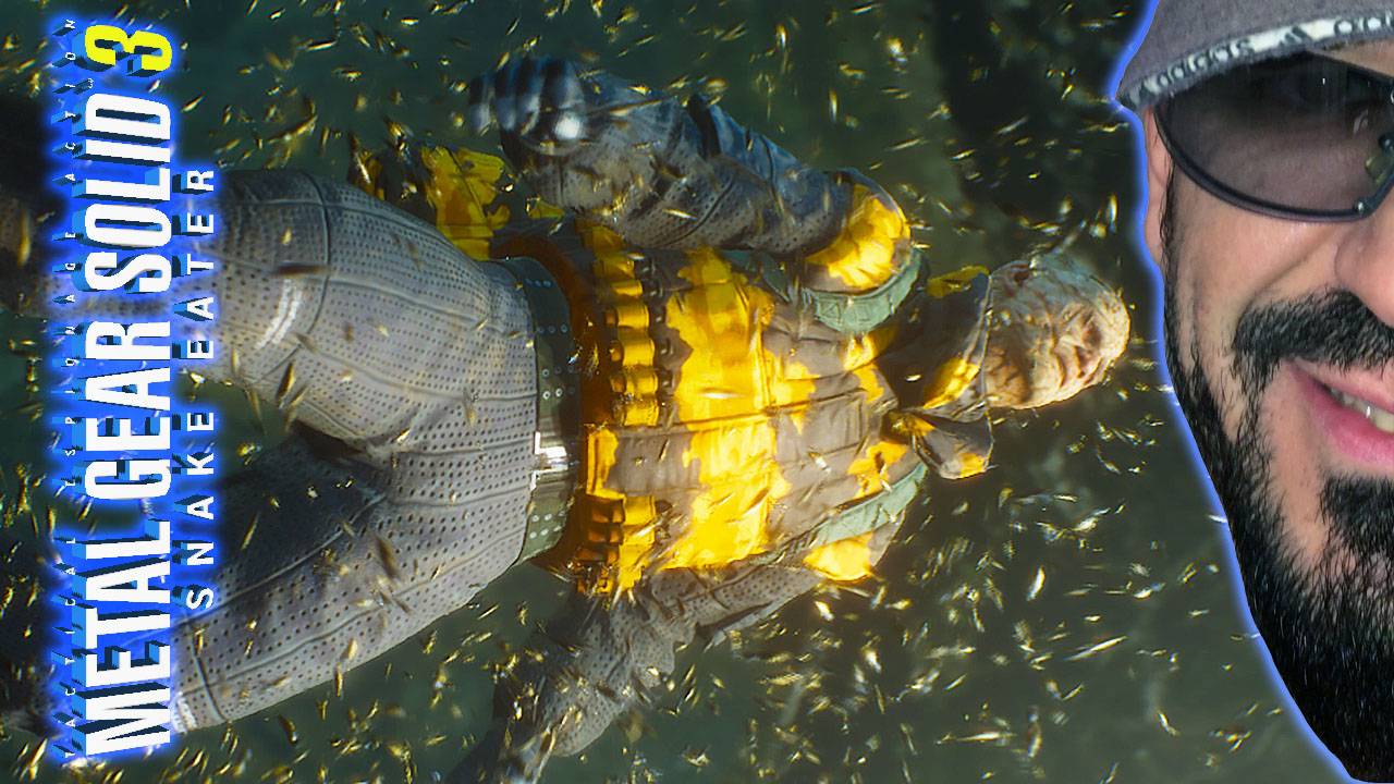 Шершнемен стреляет шершнями в темной пещере Metal Gear Solid Snake Eater