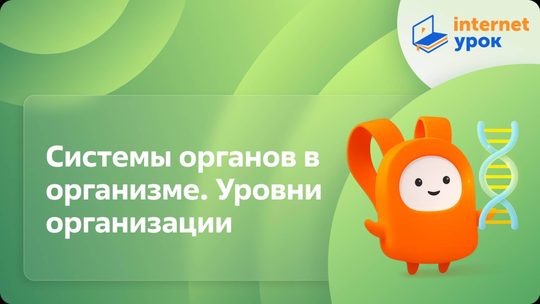 Биология 8 класс. Системы органов в организме. Уровни организации