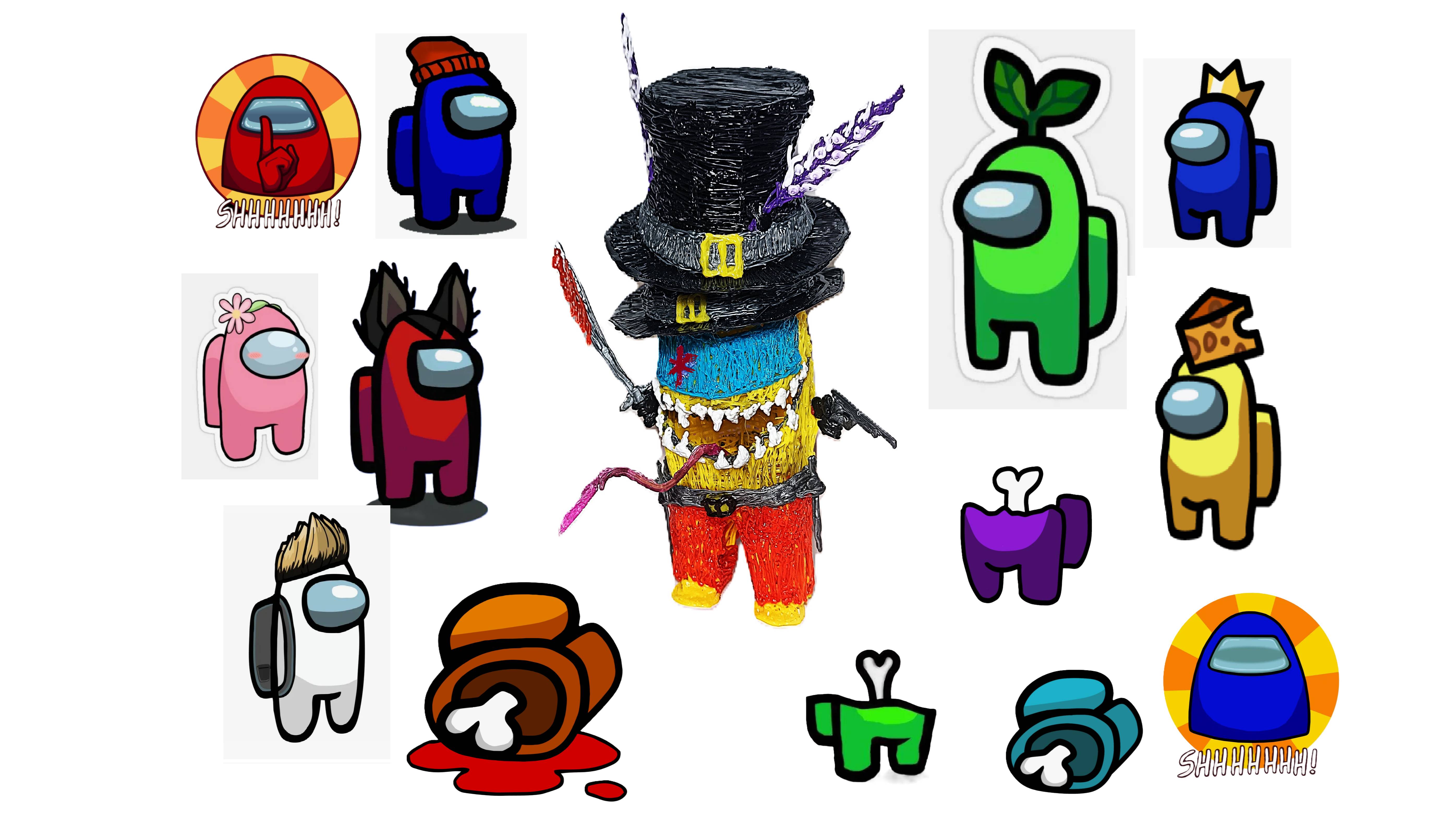 Амонгас#Амонгас из 3 д ручки#амонгас импостер#amongus 3d#предатель#импостер#рисуем амонганса##